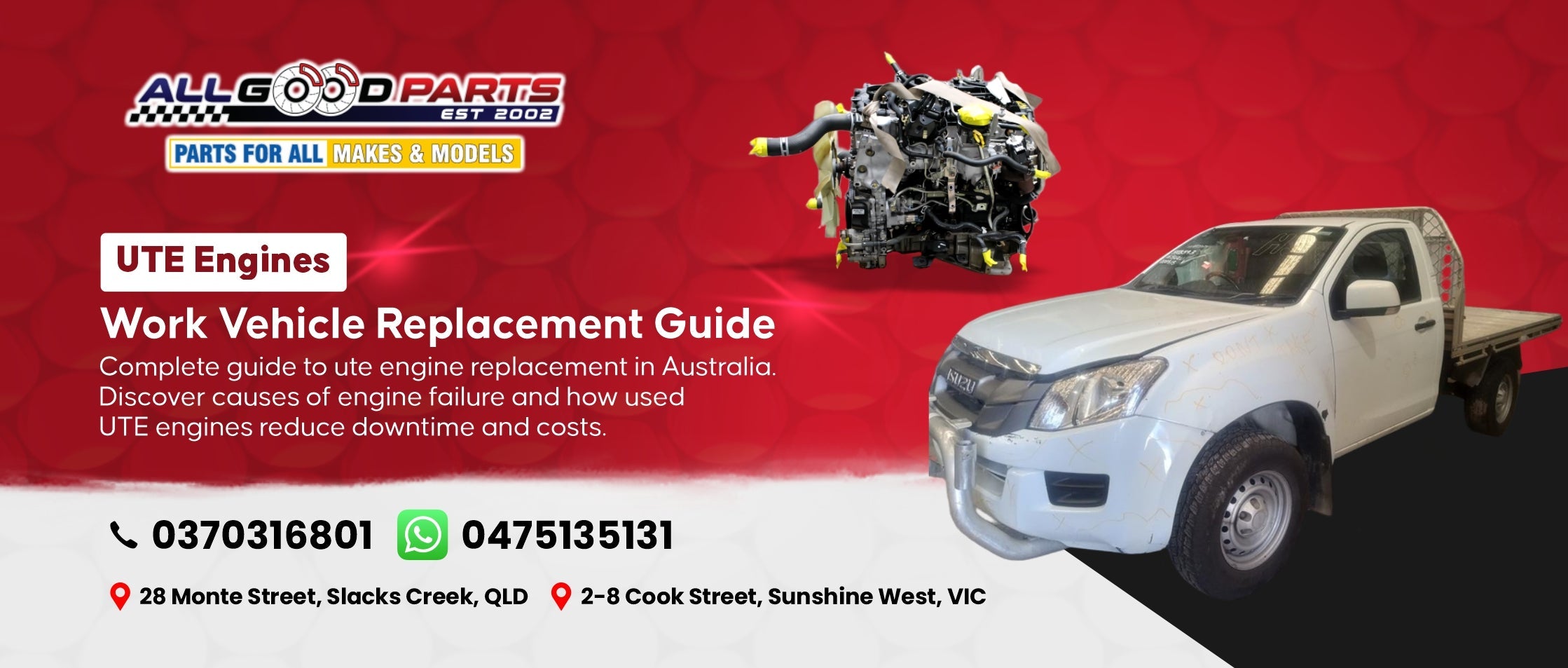 Ute Engines: Work Vehicle Replacement Guide – All Good Parts